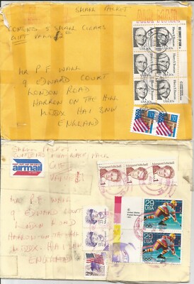 Three 1990s small packet covers to Europe, smaller size, airmail and ...