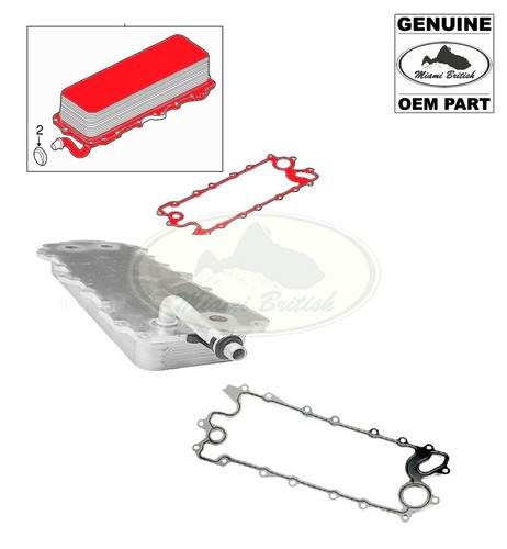 JAGUAR OIL COOLER W/ GASKET XK XF XJ F-TYPE XE RANGE F-PACE AJ811959 ...