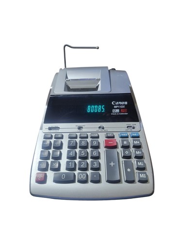 Canon MP11DX Adding Machine Printing Calculator 12-Digits 2-Color Clock ...