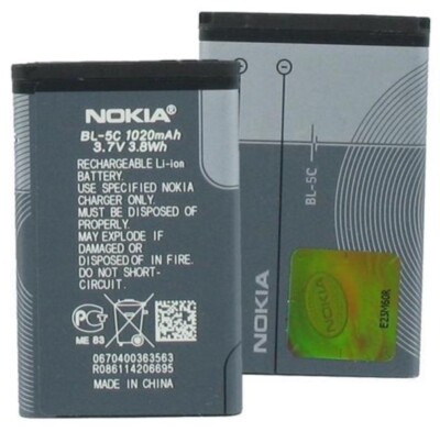 Genuine Nokia Battery Model BL-5C for Nokia C2 01 C2 02 C2 03 E50 E60 N ...