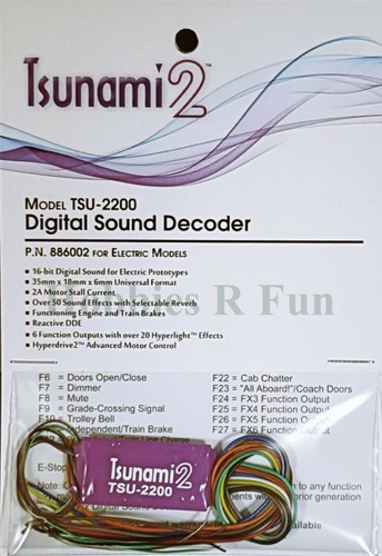 Soundtraxx TSU-2200 Tsunami2 Electric loco Sound decoder, 2amp ...