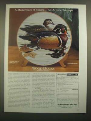 1988 The Hamilton Collection Ad - Wood Ducks by Rod Lawrence Plate | eBay