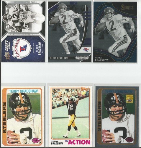 1978 & Later NFL Pittsburgh Steelers Hall of Fame QB Terry Bradshaw 6 ...