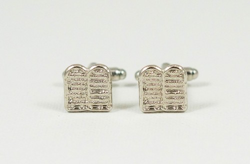 Ten Commandments Cufflinks--Jewish Christian Muslim Moses Torah 10 ...
