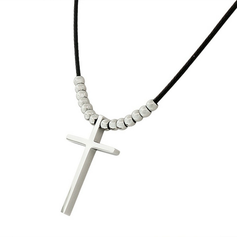 EDFORCE Stainless Steel Cross Cord Chain Religious Pendant Necklace | eBay