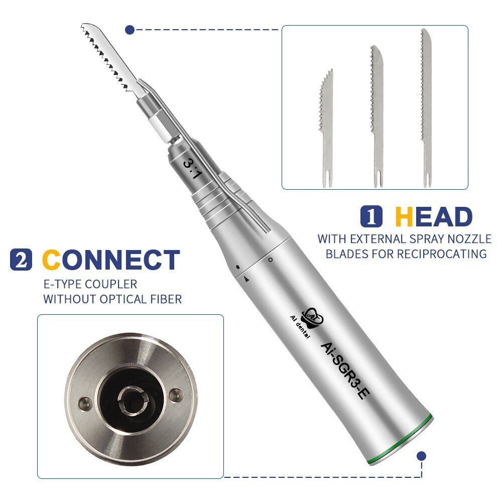 Dental micro saw surgical handpiece 4:1 Reduction reciprocating bone ...