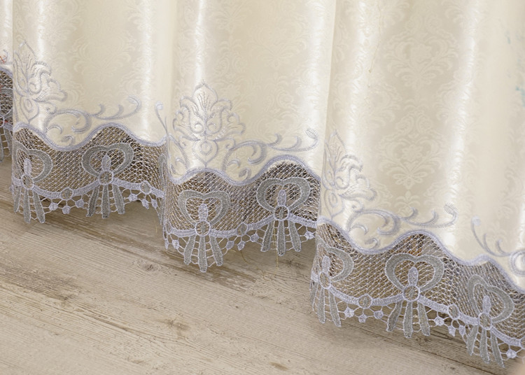 *luxury European water soluble embroidery white cloth curtain drape ...