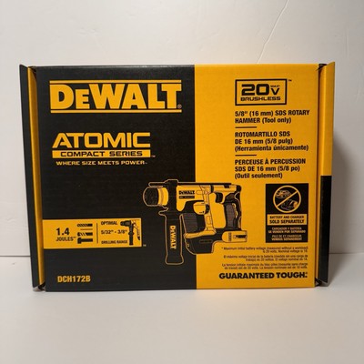 DeWALT DCH172B 20V Max Compact 5/8" Brushless SDS Plus Rotary Hammer ...