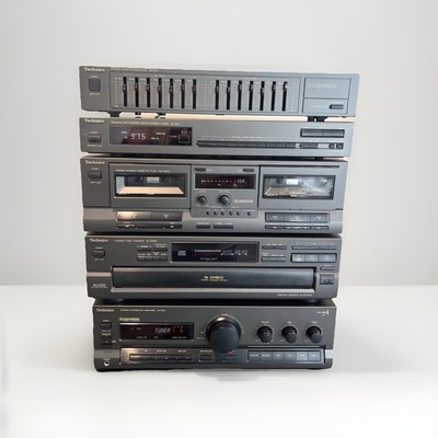 Vintage Technics Stereo System Tuner, Amp, Equalizer, Cassette Deck Cd ...