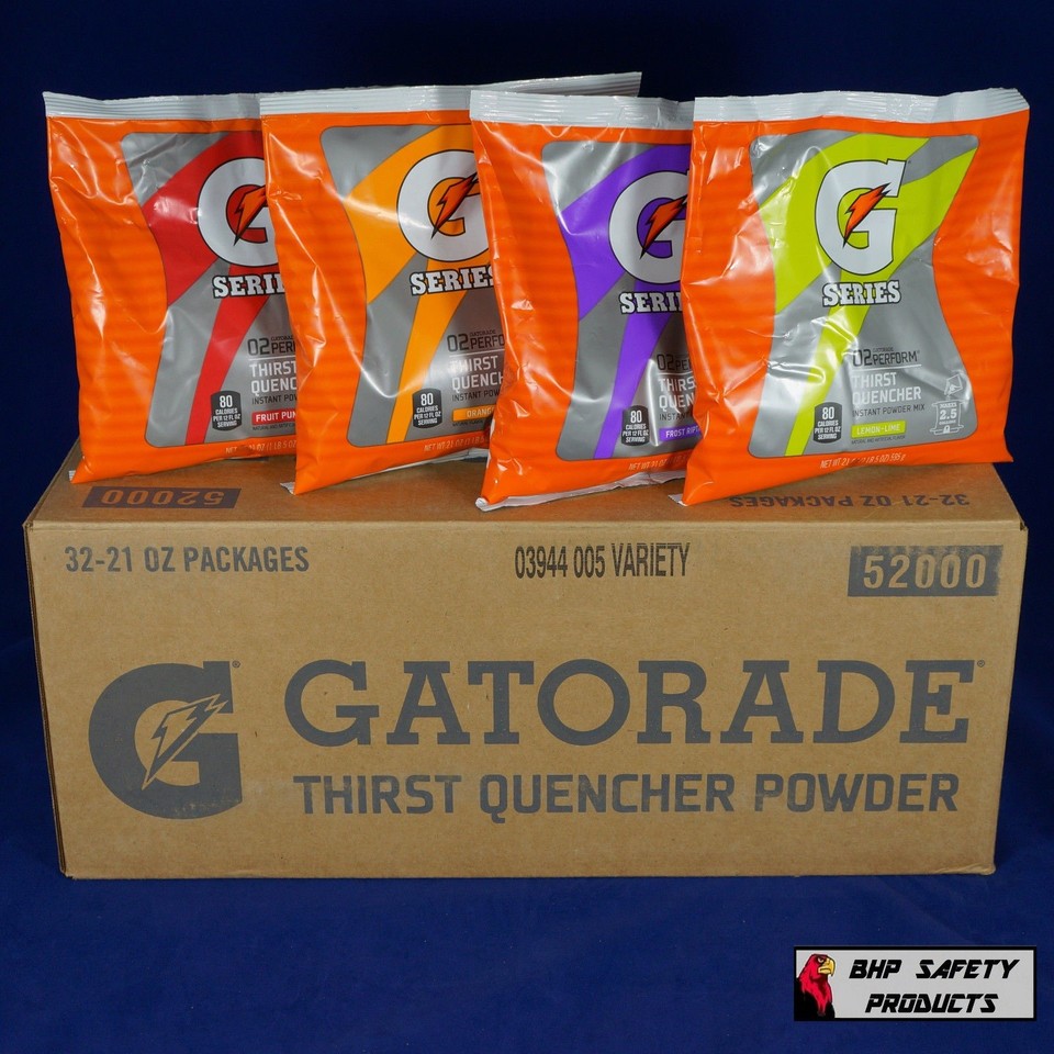 GATORADE POWDER VARIETY, DRINK MIX, YIELDS 80 GALLON, 21 OZ POUCHES ...