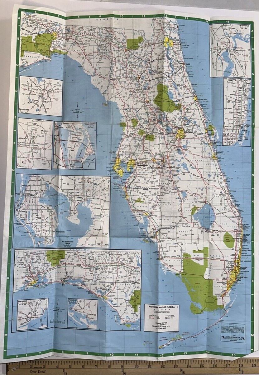 Highway Map Of Florida 231 Florida Road Map Stock Photos, High Res