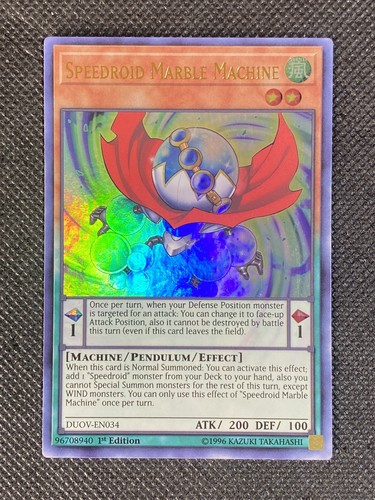 YuGiOh! - Speedroid Marble Machine DUOV-EN034 Ultra Rare 1st Edition ...
