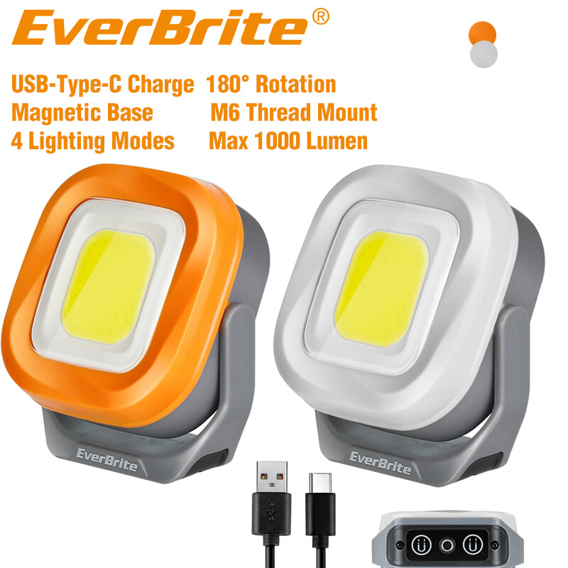 EverBrite Rechargeable Super Bright Cordless Work Lights Magnetic LED ...