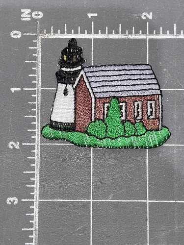 Vintage Lighthouse Patch Applique Embellishment Coast Beacon Black ...