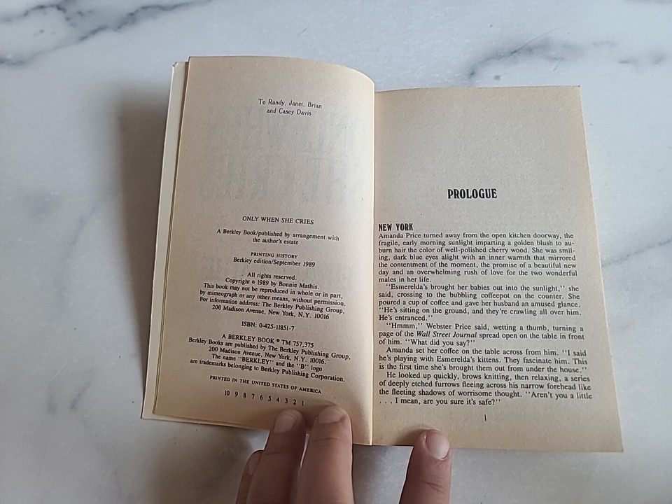 Only When She Cried By Edward Mathis Paperback | eBay