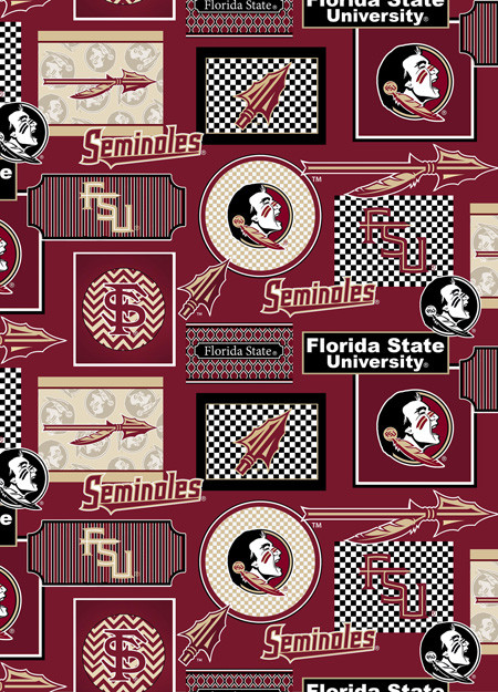Florida State University FSU Seminoles Cotton Fabric by the Yard-ALL ...