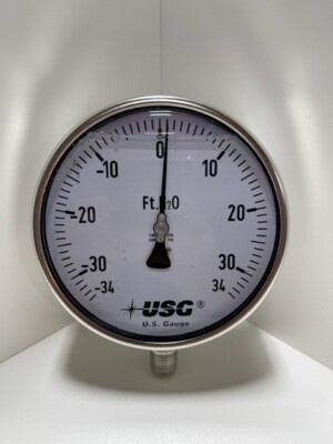 Ametek USG 6"- Dial 316LSS Tube/Conn Liquid Filled Press Gage Rge ...