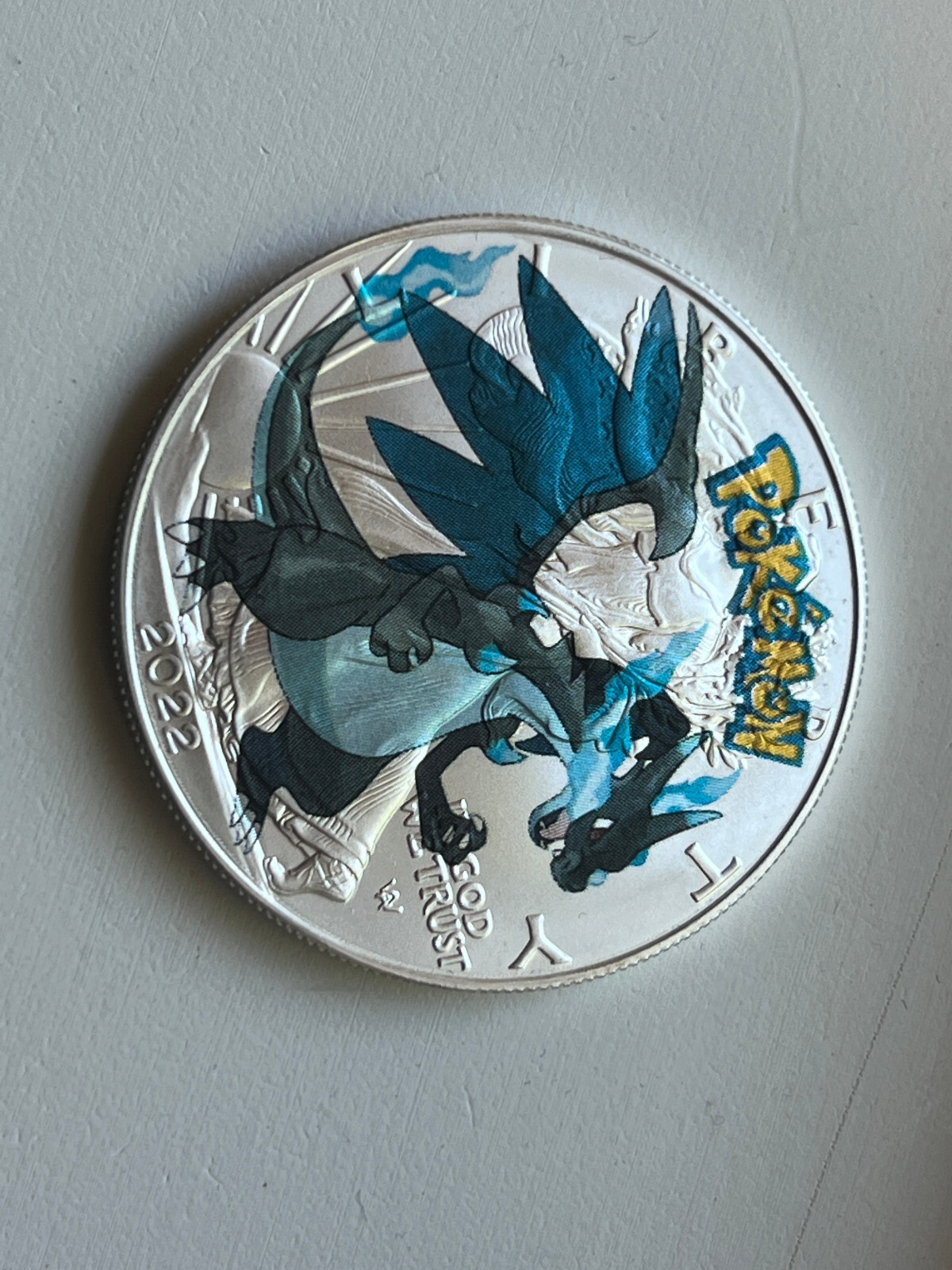 Pokemon Charizard X American Silver Eagle 1oz .999 Limited Ed Silver ...