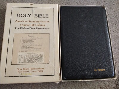 1901 ASV American Standard Version Bible Star Genuine Leather Vintage ...