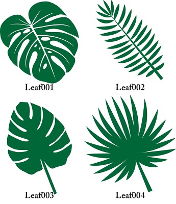Nature Tropical Leaf wall art decal vinyl sticker wall window vehicle ...