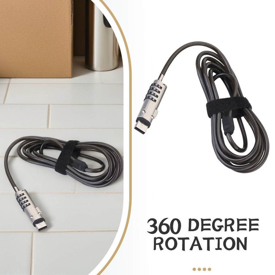 Laptop Cable Lock Notebook Computer Password Padlock for Devices | eBay ...