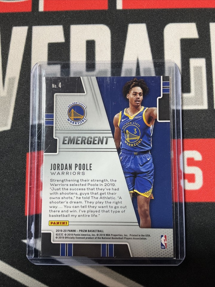 2019-20 Prizm Jordan Poole Emergent Rookie Card RC #4 Warriors⚡️ | eBay