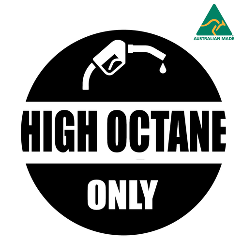 High Octane Only Fuel Flap Vinyl Decal Sticker 10 cm | eBay Australia