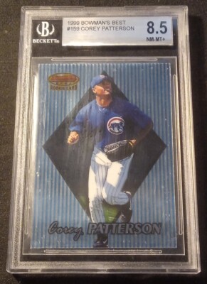 1999 COREY PATTERSON BGS 8.5 NM-MT+ BOWMAN'S BEST ROOKIE CARD #159 CUBS ...