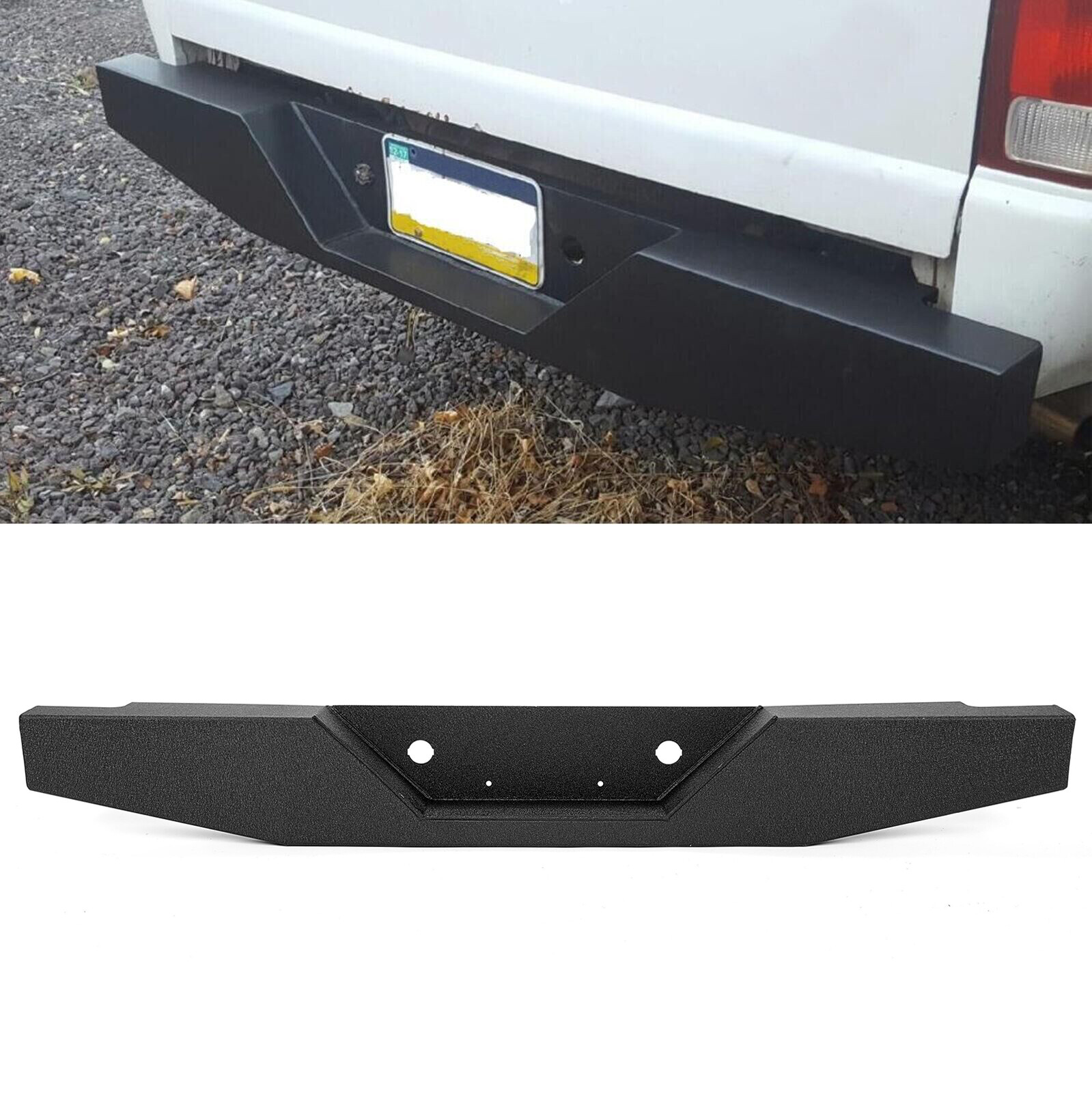 For 1993 1999-2001 2011 Ford Ranger Rear Step Bumper Black Fleetside ...