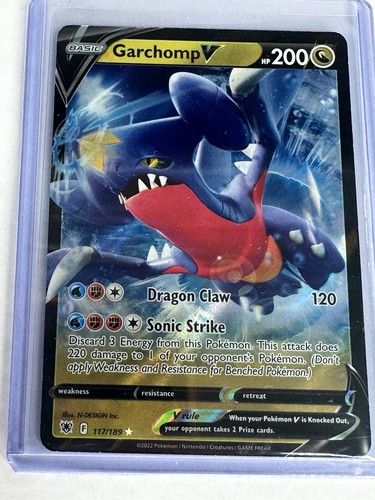 Garchomp V 2022 Astral Full Art Ultra Rare Holo Pokemon Card 117/189 ...
