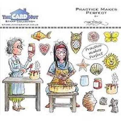 The Card Hut Acrylic Stamps - PRACTICE MAKES PERFECT | eBay