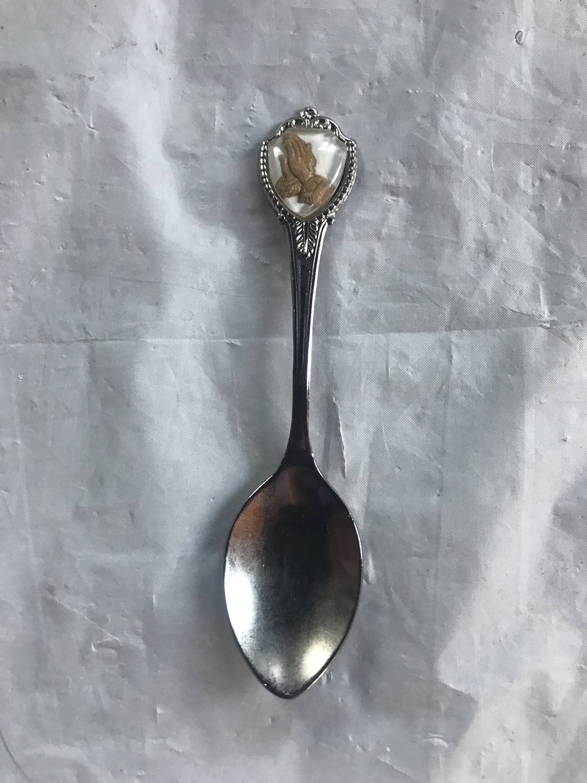 Vintage Fort Souvenir Spoon Teaspoon - Praying Hands | eBay