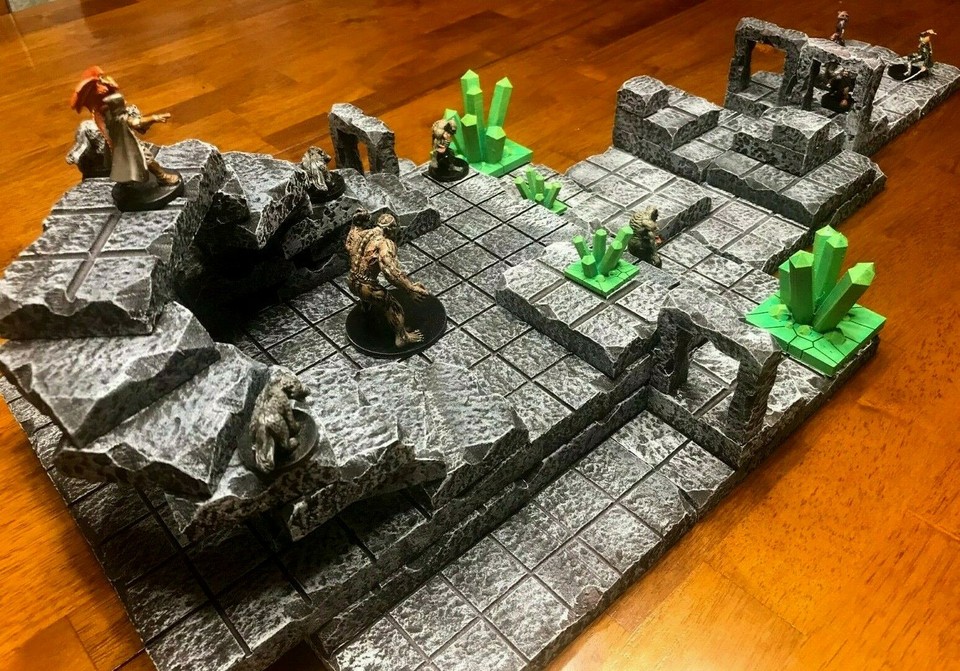 Dungeon Cavern Terrain Set 28mm Dungeons & Dragons Pathfinder d&d ...