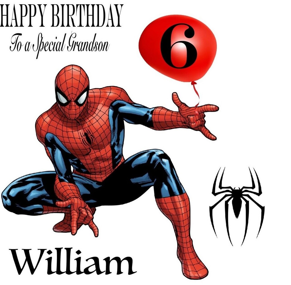 Printable Spider Man Happy Birthday Card