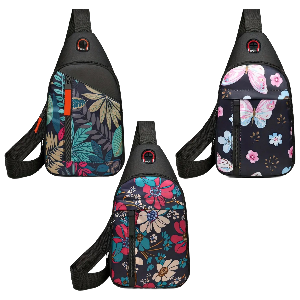 Mini Backpack Crossbody Chest Bag Nylon Sport Travel Casual Diagonal ...