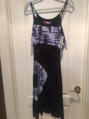 Junior's Size MEDIUM Maxi Dress Double Tier NWT So Nikki Brand Navy Tye ...