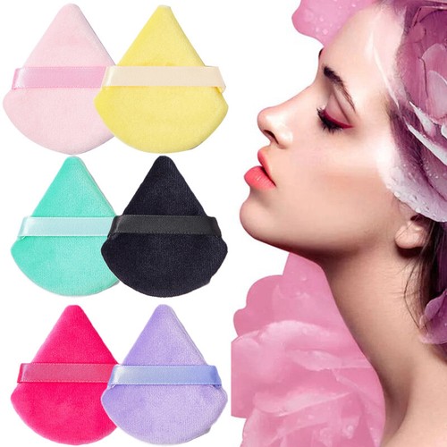 Hot Triangle Powder Puff Sponge Velvet Cotton Soft Smooth Puff Makeup ...