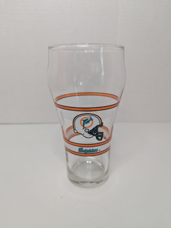 Vintage Official NFL Miami Dolphins Football Coca Cola Beer Glass ...