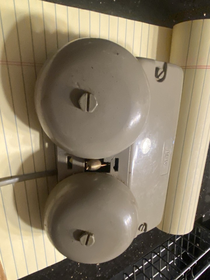 VINTAGE L1AMP Double External Ringer Telephone Bell AT & T Western ...
