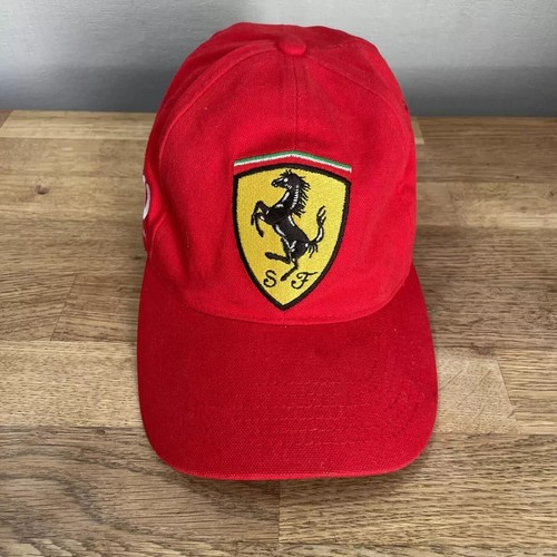 Vintage Ferrari Formula One Team Cap Red Hat 2002 F1 Racing Vodafone ...