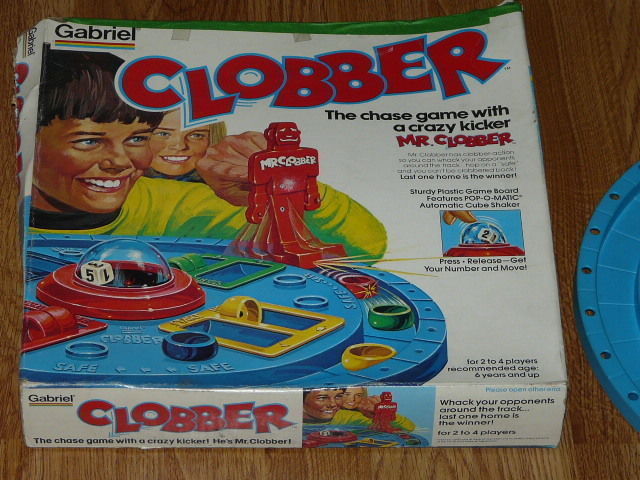Vintage 1977 Gabriel Clobber Game Board with Pop-O-Matic Dice Shaker | eBay