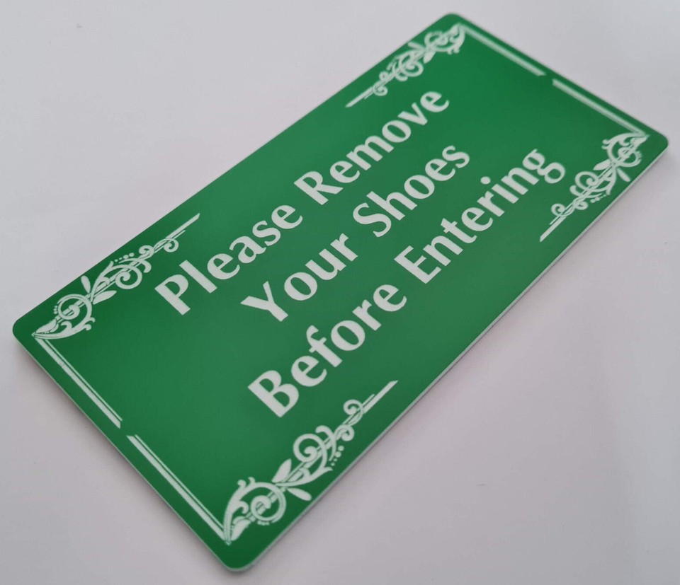 Please Remove Your Shoes Before Entering Sign Plaque Take Off No House ...