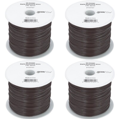 123167 5 Lb Spool 16 Gauge Dark Annealed Black Mechanics Wire - Pack of ...