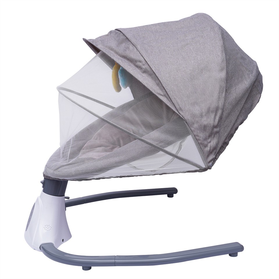 Electric Baby Bouncer Swing Bluetooth Music Cradle Rocker Chair Infant ...