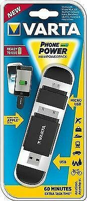 Power Bank VARTA Phone Mini Powerpack Black Li-ion 400mah R2u for sale ...