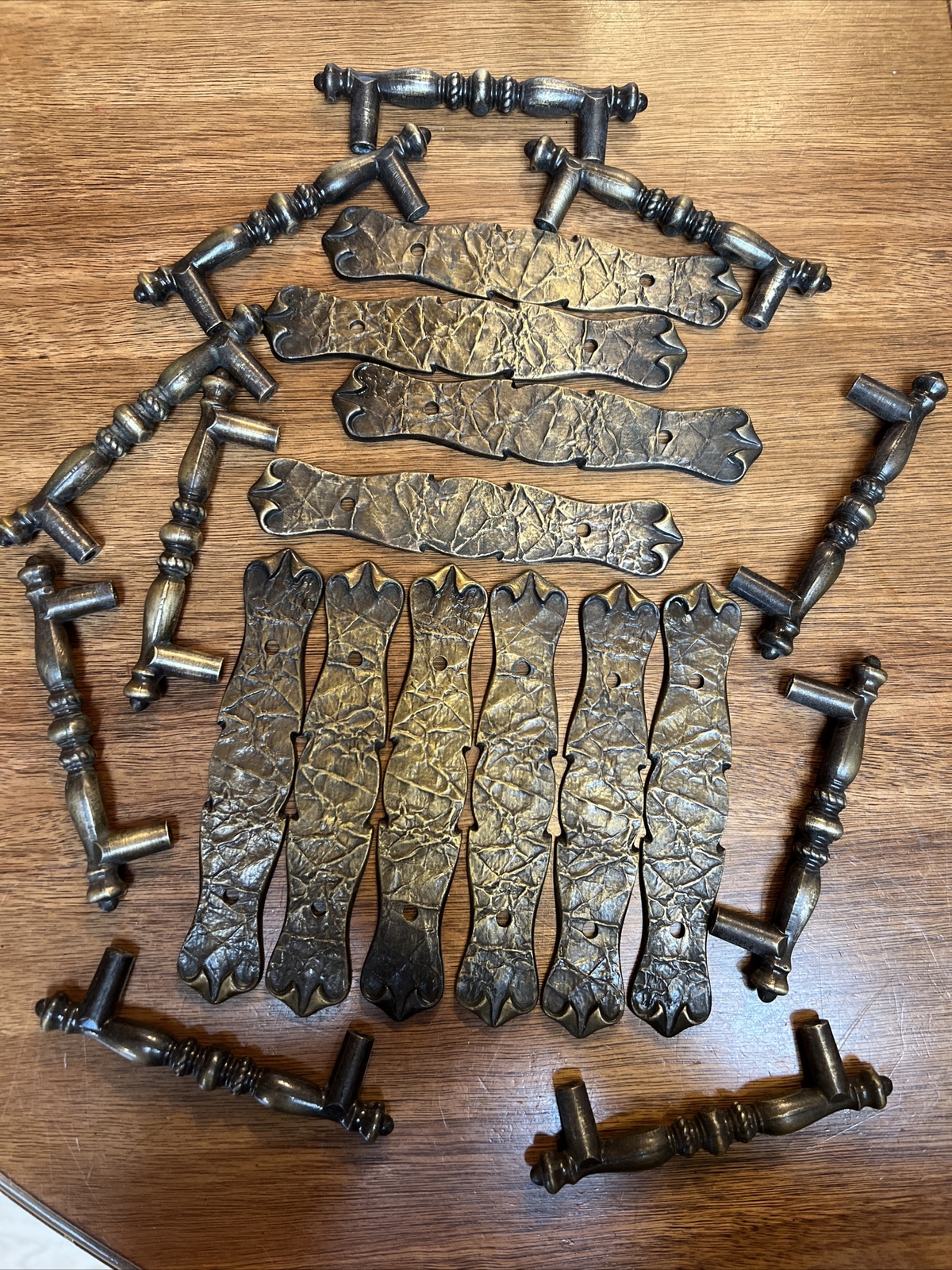 10 Vintage Amerock Carriage House Cabinet Drawer Pulls & Back Plates ...