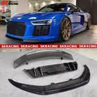 For Audi R8 V10 Coupe 2016-18 Real Carbon Fiber Front Rear Bumper Lip ...