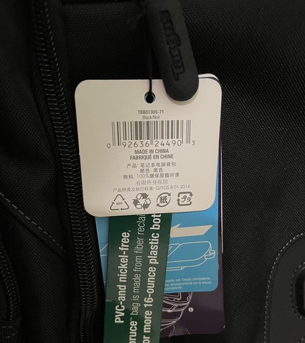 Targus 15.6" Spruce EcoSmart Checkpoint Friendly Backpack - TBB013US | eBay