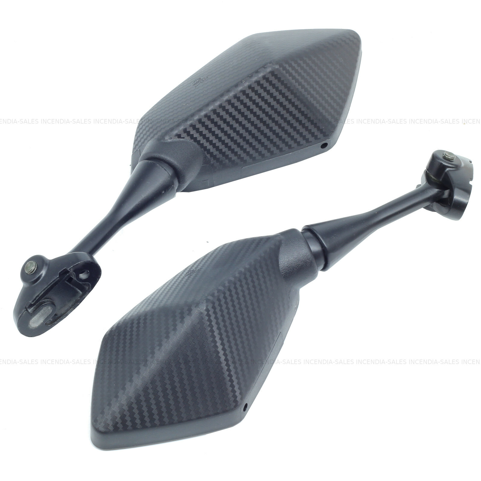 Yamaha YZF R1 R6 R7 R3 R25 Left Right Carbon Mirrors Pair With Fittings ...