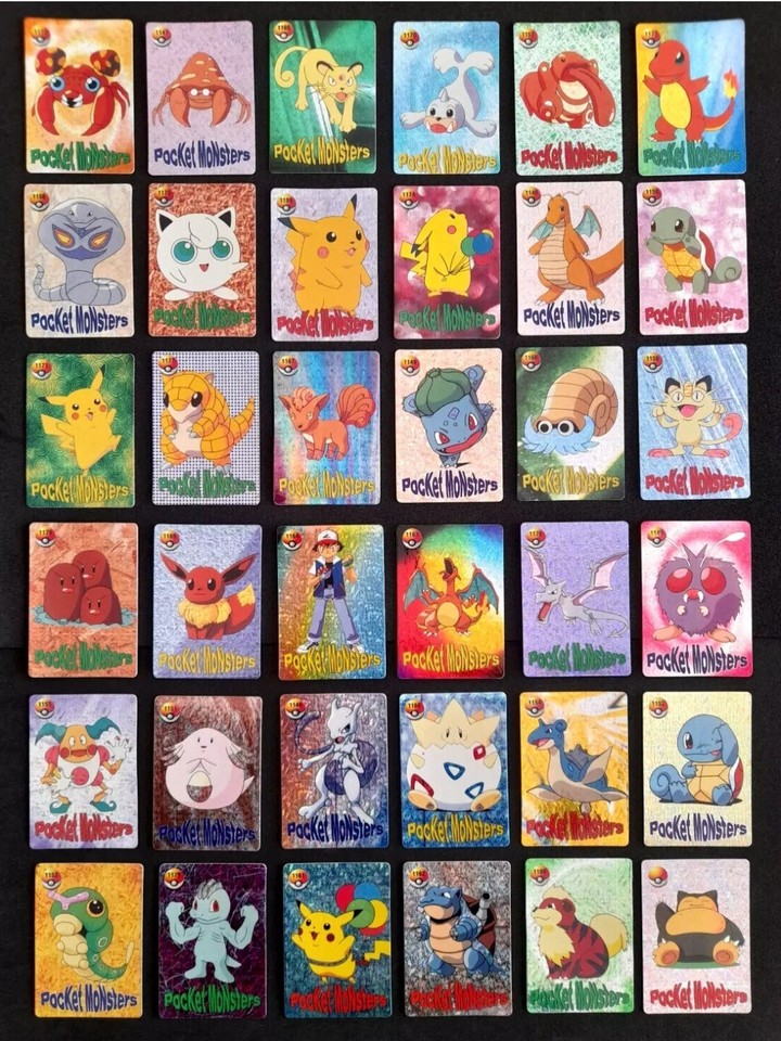4 Lots Pokemon Prism - 153 Cards /Stickers Japan Holo Vending Machine ...